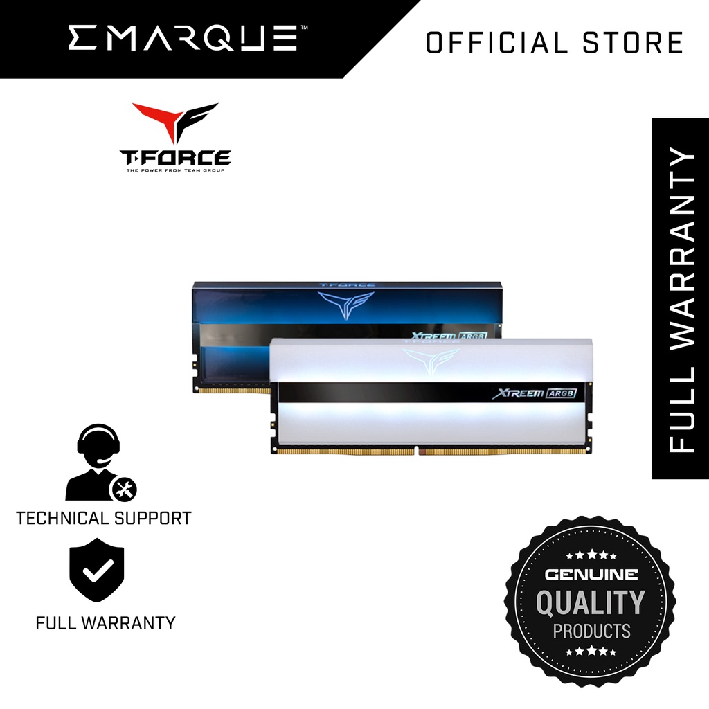 // T-FORCE XTREEM ARGB DDR4 3600MHz - 16GB (8GBx2) / 32GB (16GBx2 ...