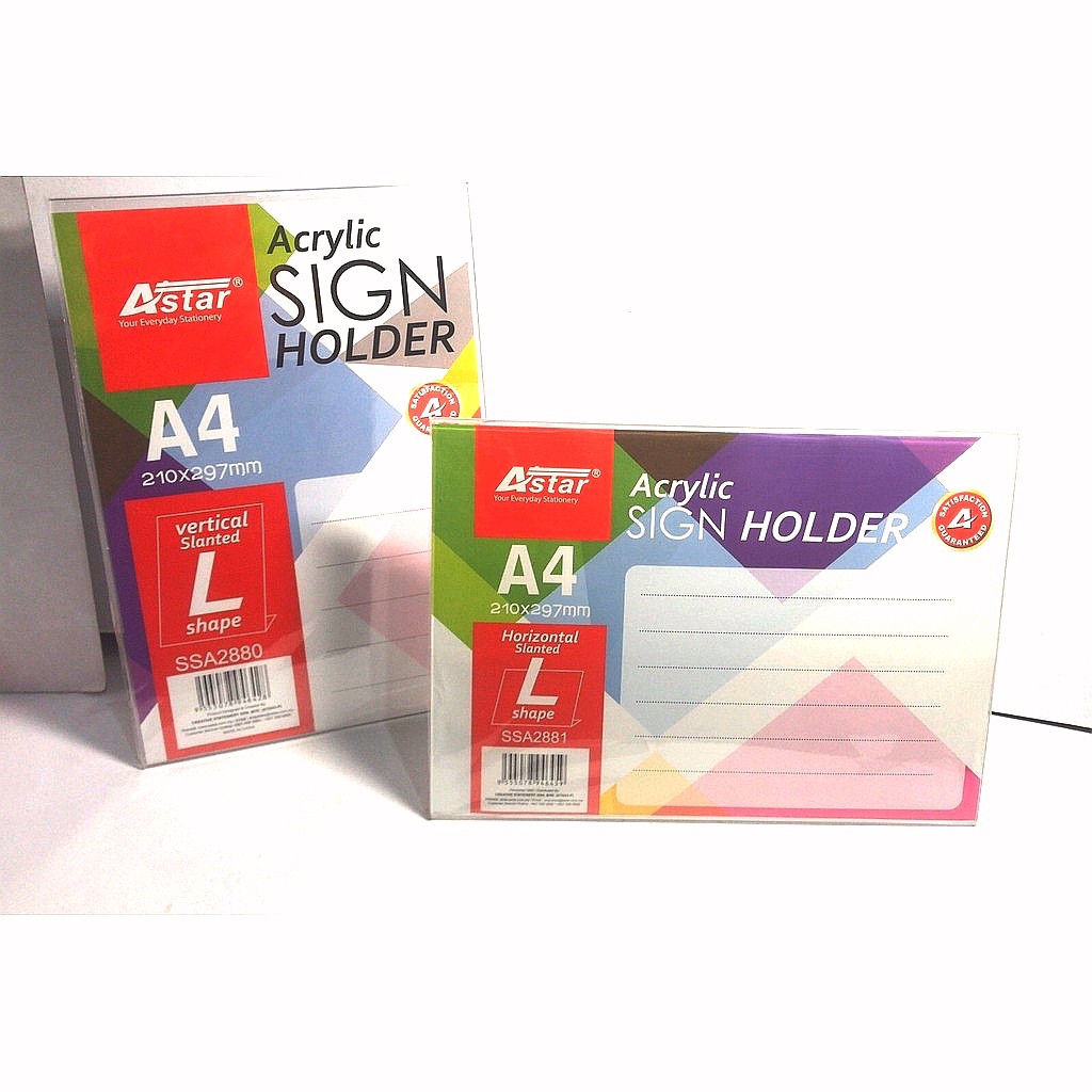 Astar Acrylic Sign Holder L-Shape SSA2881/SSA2880 | Shopee Malaysia