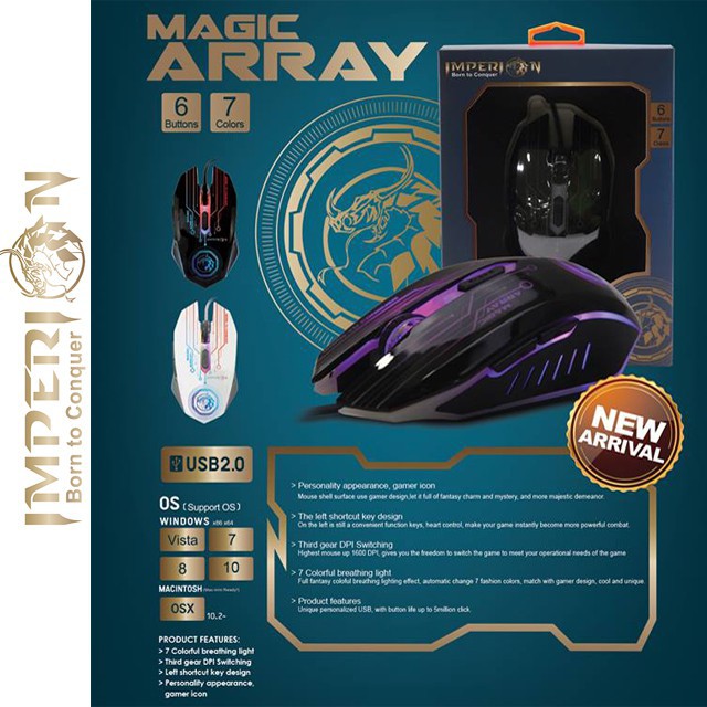 IMPERION Magic Array Gaming Mouse Wired - Black | Shopee Malaysia