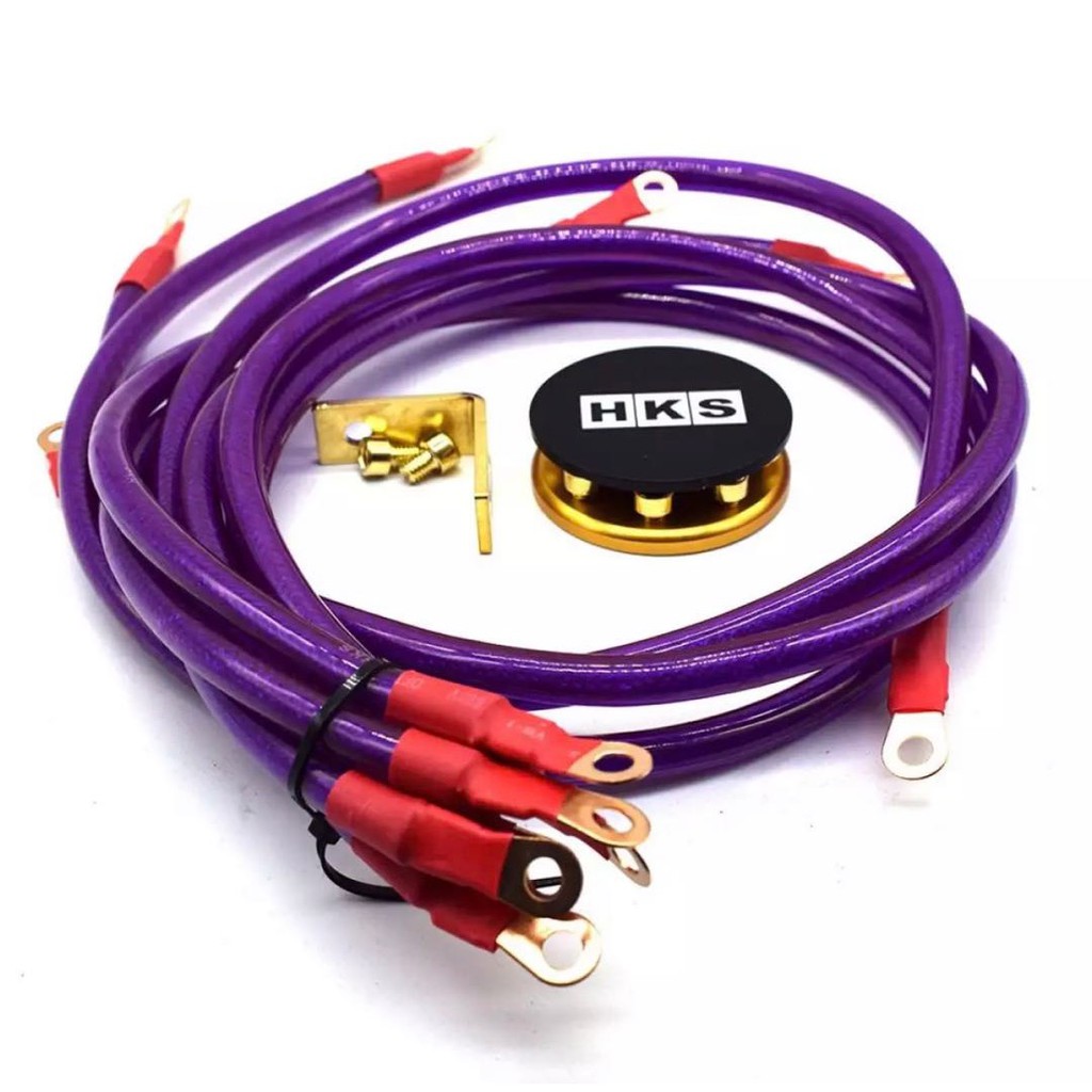 HKS Grounding Cable Wire 8GA Kit 6 Point engine part kancil alza ...