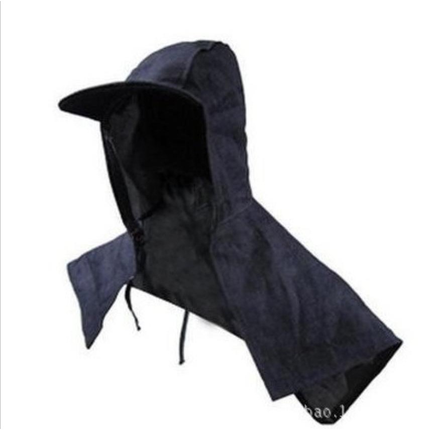 Denim Fabric Welder Helmet Mask Grinding Overhead Protection Welding ...