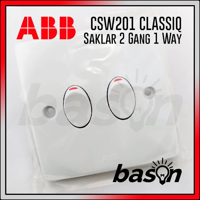 Abb CSW201 CLASSIQ 2 Gang 1 Way Switch w/Rockers | Switch | Shopee Malaysia