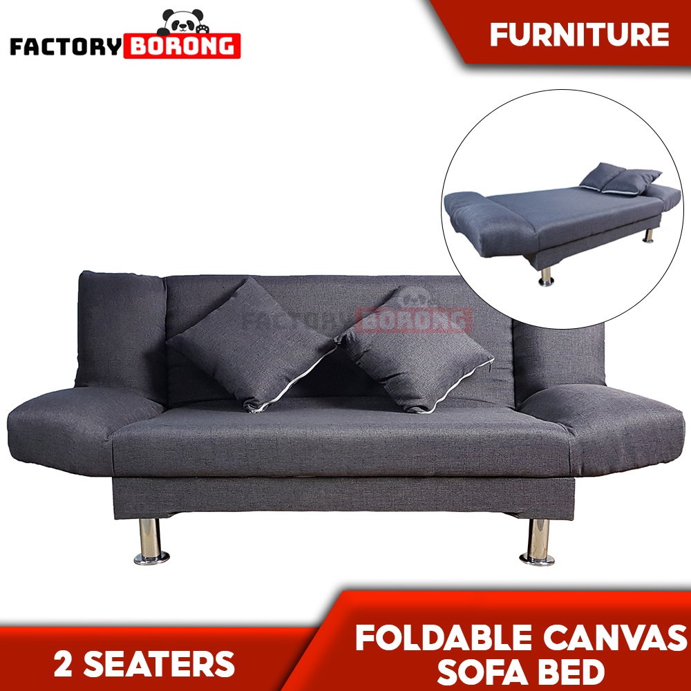 FB SF004 Katil Sofa Kanvas Lipat Premium 2 Tempat Duduk disertakan ...