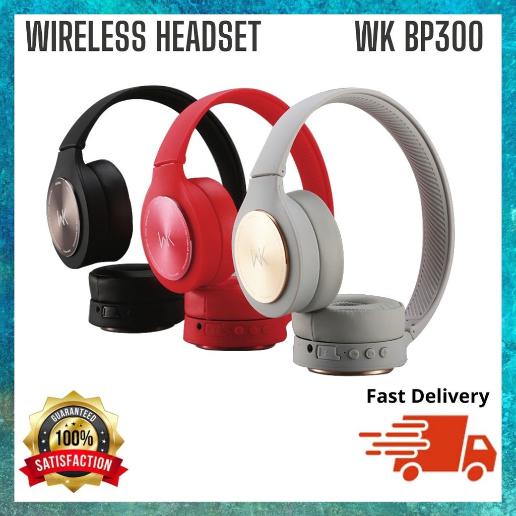 [READY STOCK]WK Brand Headset Bluetooth Wireless Stretchable Foldable ...