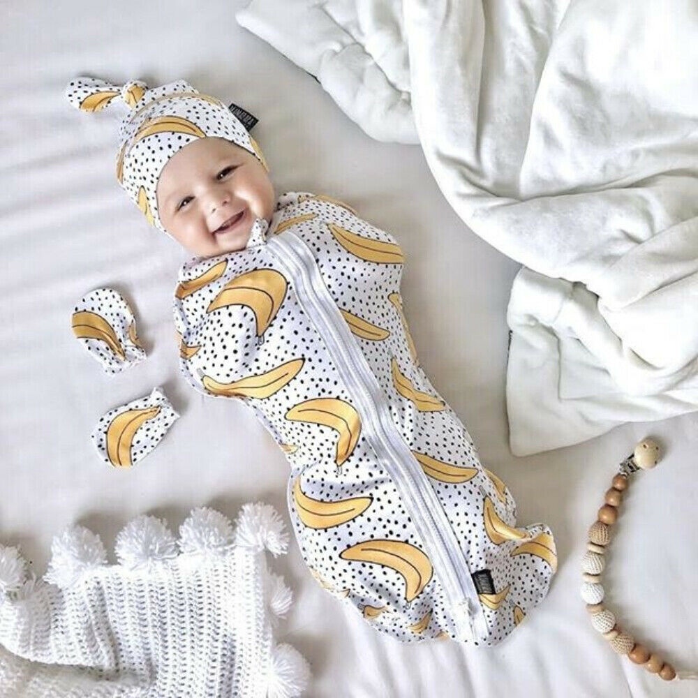 Kup-Newborn Baby Fashion Cotton Swaddle Soft Blanket + Hat (2 Pcs ...