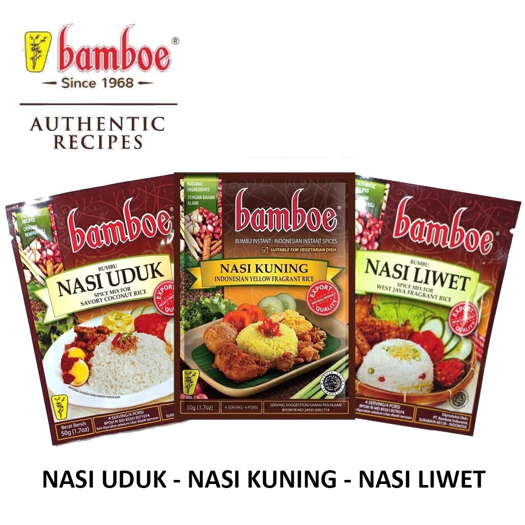 HALAL Bamboe Nasi [Uduk/Liwet/Kuning] Perencah Bumbu Seasoning ...