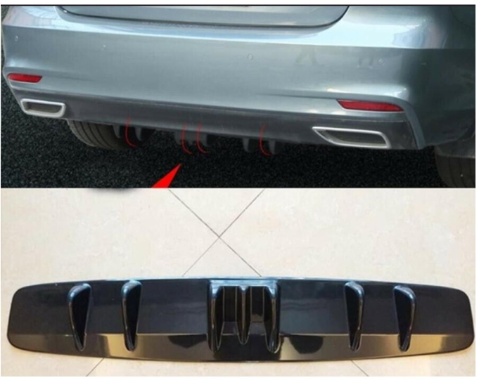 Car Universal FRONT BUMPER DIFFUSER Lip Wrap Angle Splitters Black ALL ...