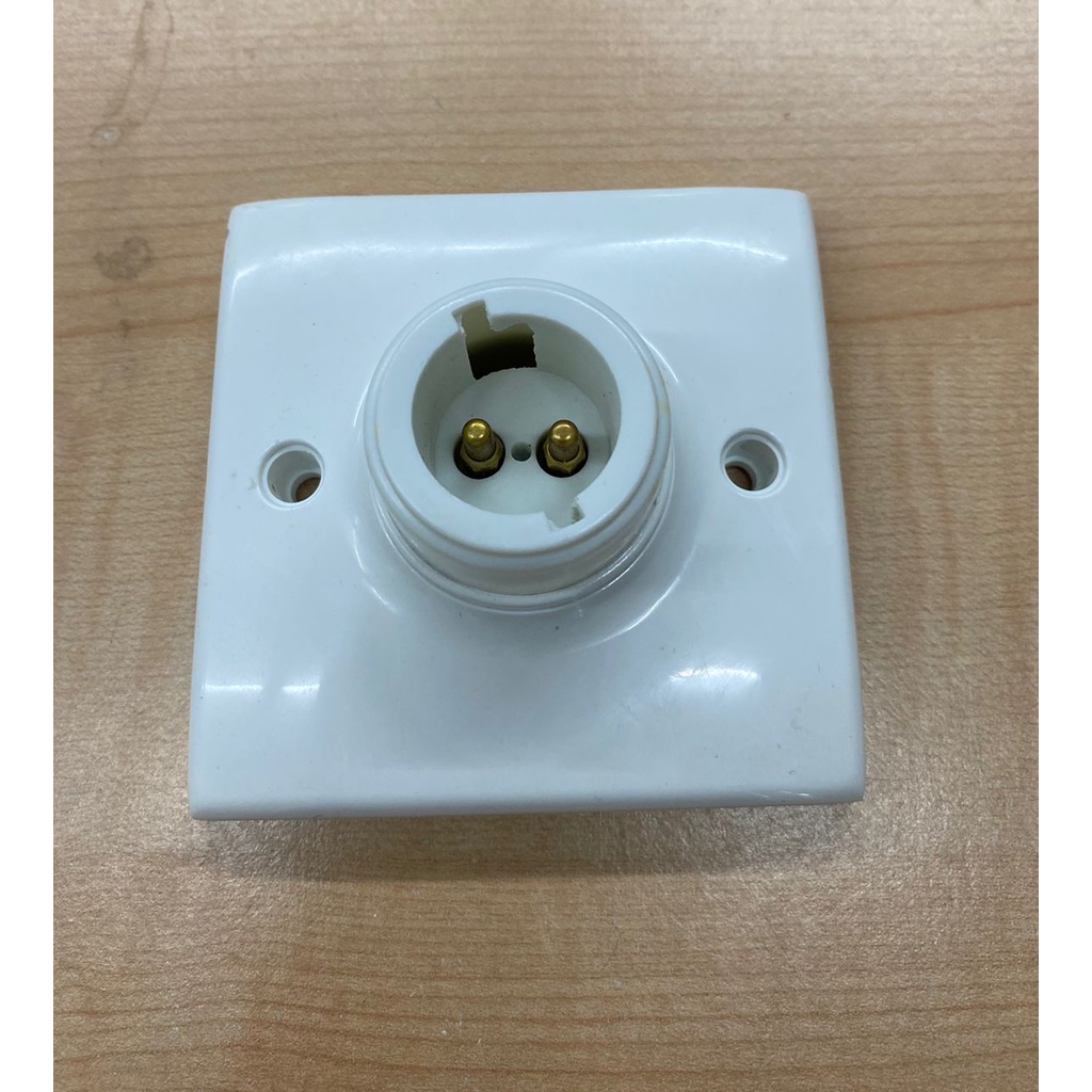 E27 / B22 3x3 Batten Lamp Holder Socket Light Bulb Square Round Bulb ...