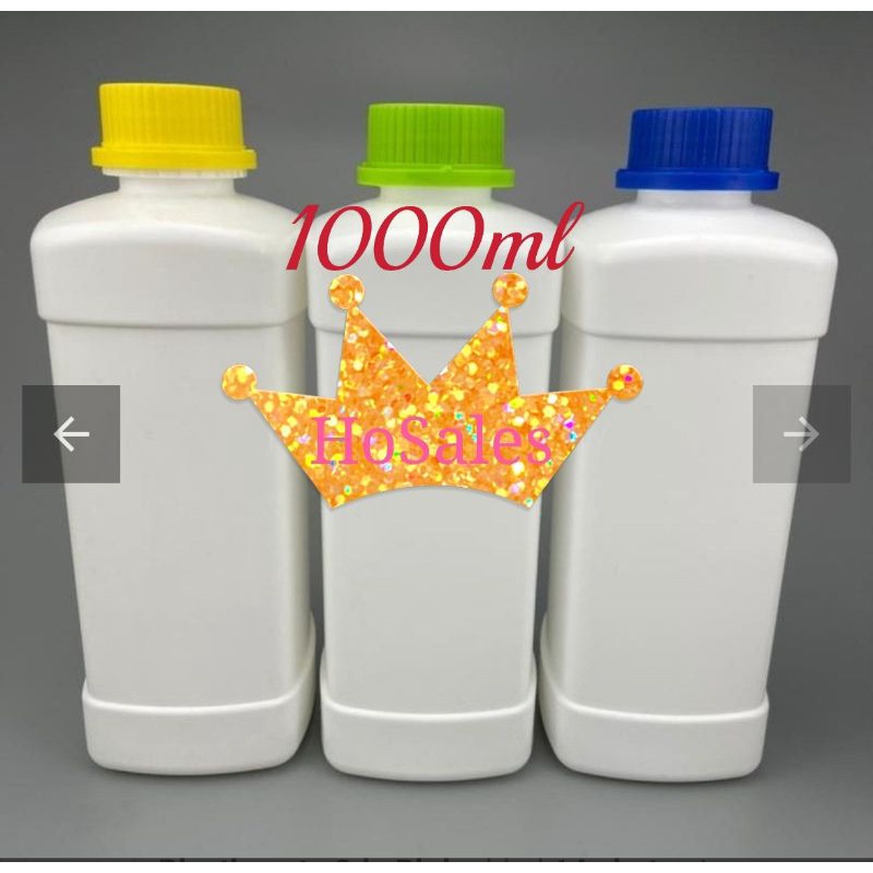 BOTOL Hdpe BOTTLE KOSONG PLASTIC HDPE PELBAGAI WARNA 1000ml 1L 1Kg ...