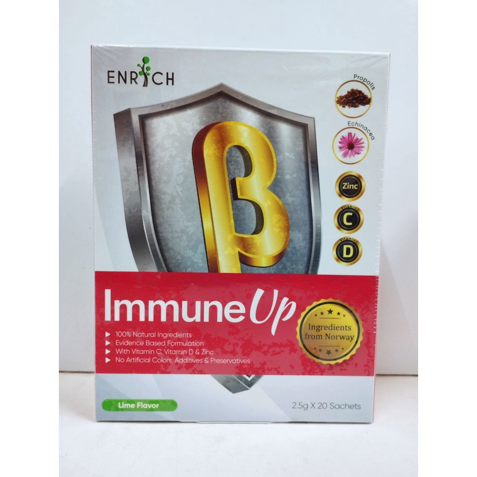 Enrich Immune Up Lime Flavor 2.5g x 20 sachets Exp: 18/05/2024 | Shopee ...