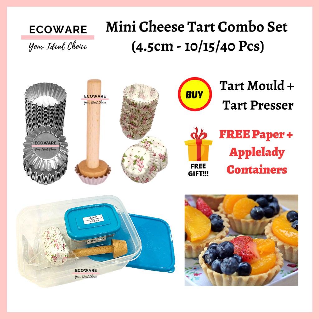 Mini Cheese Tart Combo Set (4.5cm) 10/15/40 Pcs | Acuan Tart | Acuan ...