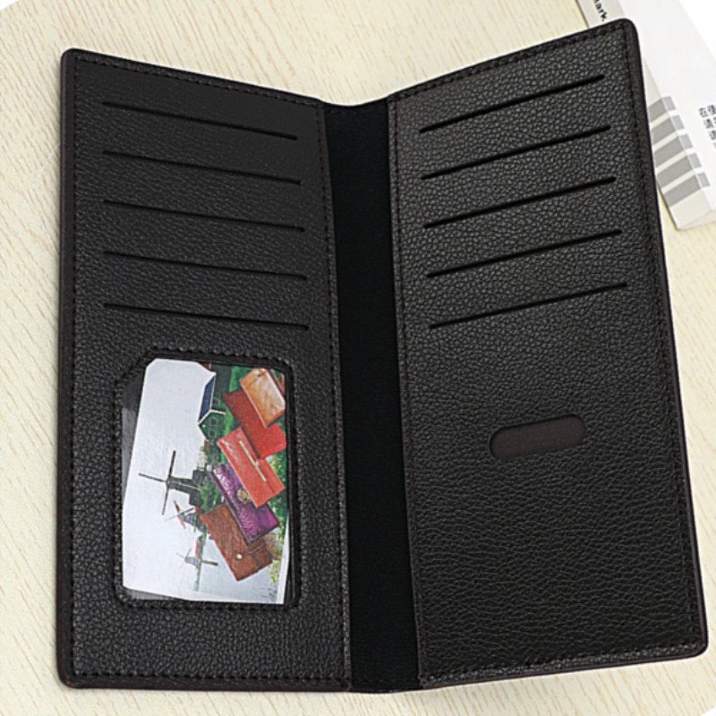 Men'S Slim Wallet Long Wallet Large Capacity Multi Card Holders ...