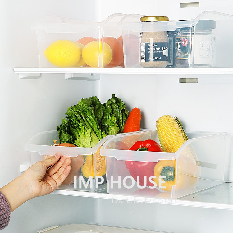 IMP HOUSE 3pc bundle Fridge Organizer Storage Box with Pulling Handle ...