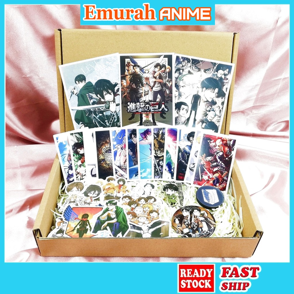 Attack On Titan GGIFT BOX Birthday Gift Set Present Hadiah anime manga ...