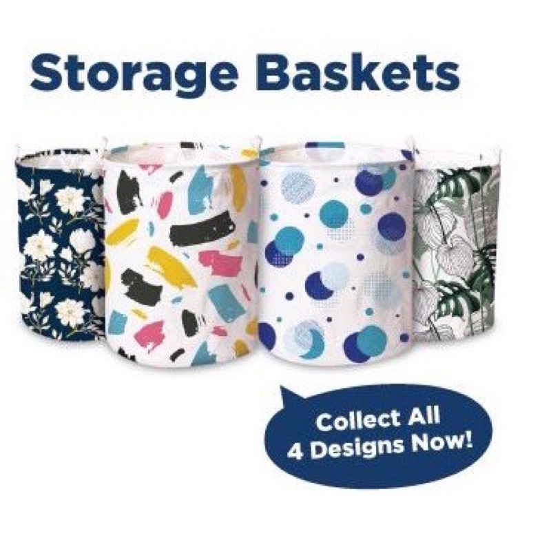 TENA Water-Proof Foldable Laundry Clothes Storage Basket 30cm x40cm per ...