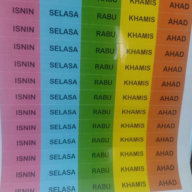 stiker hari days sticker | Shopee Malaysia