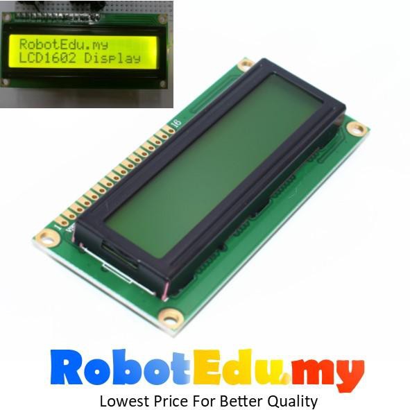 LCD 1602 LCD1602 (16x2) Liquid Crystal Display ( GREEN ) - No Solder ...
