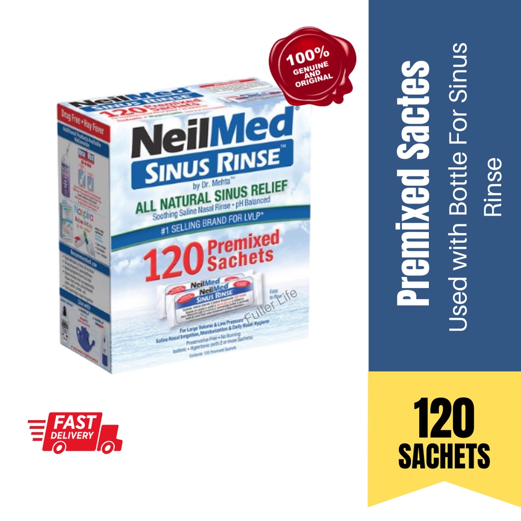 NEILMED Sinus Rinse Regular Kit (240ml Bottle with 60 Premixed Sachet ...