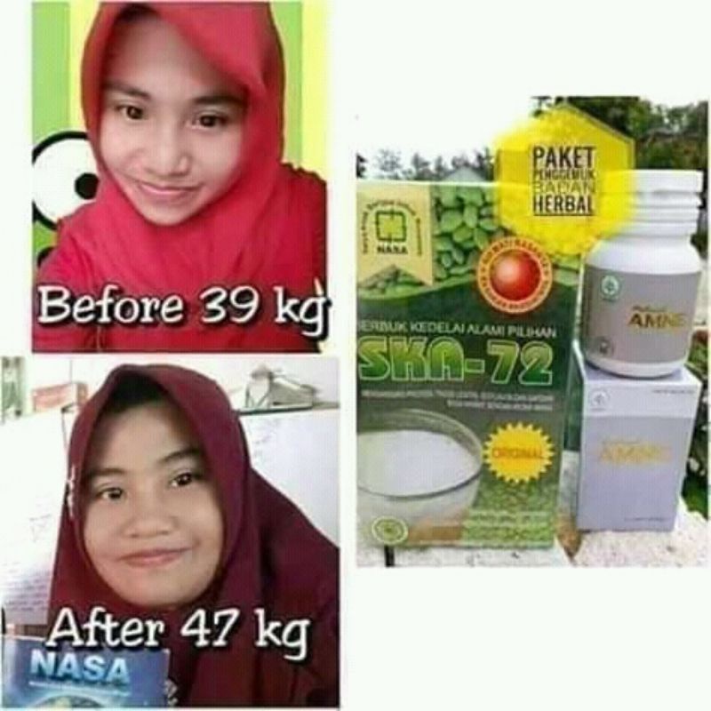 Nasa herbal weight gain package, fat all over the body, appetite enhancer for children, adults ...