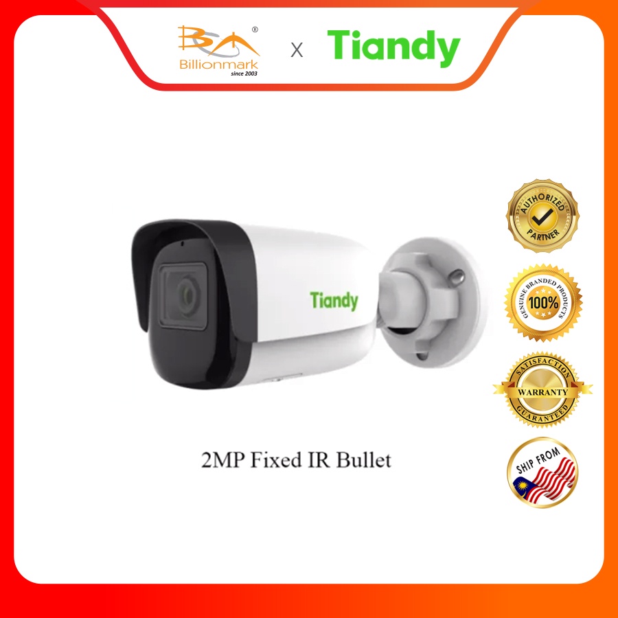 Tiandy 2MP Fixed IR Bullet IP Camera TC-C32WN | Billionmark | Shopee ...