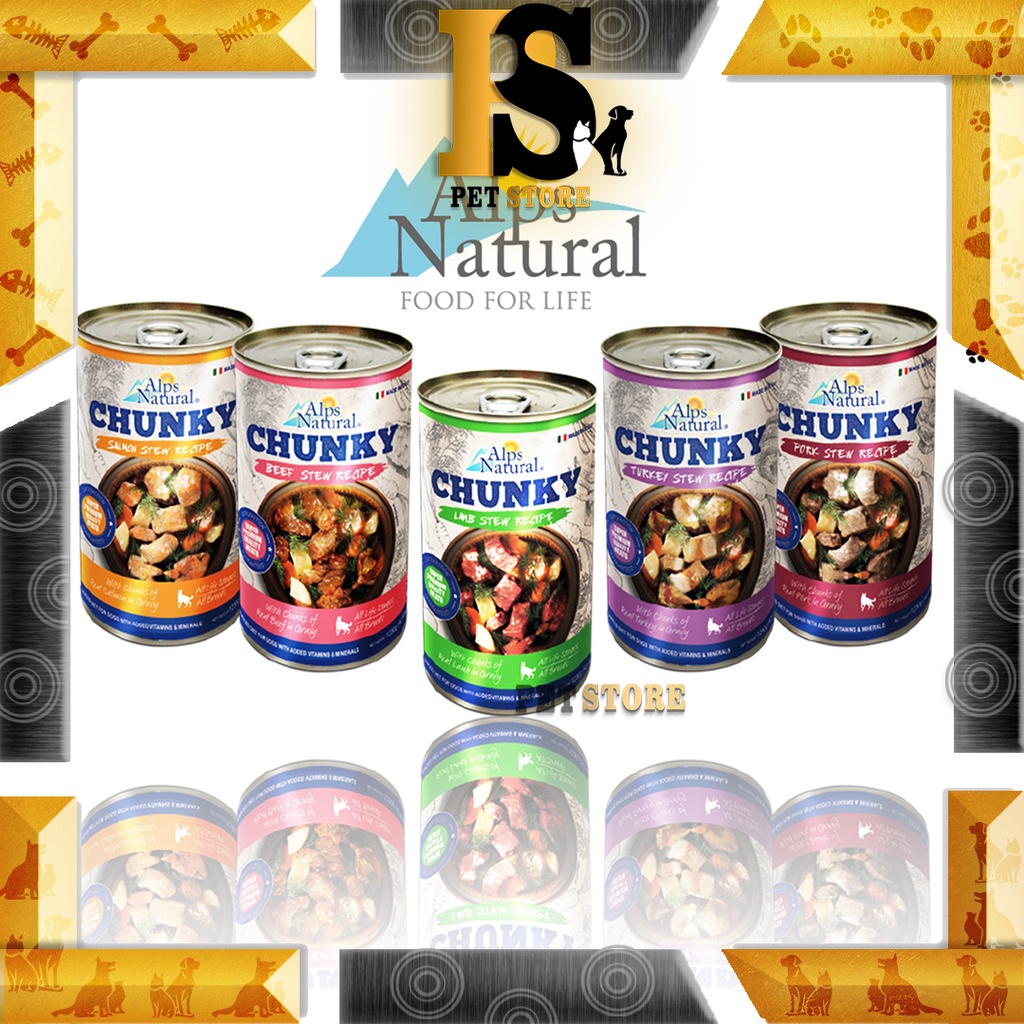 Alps Natural Chunky Stew with Premium Meat Dog Canned Wet Food - 1230g | Shopee Malaysia