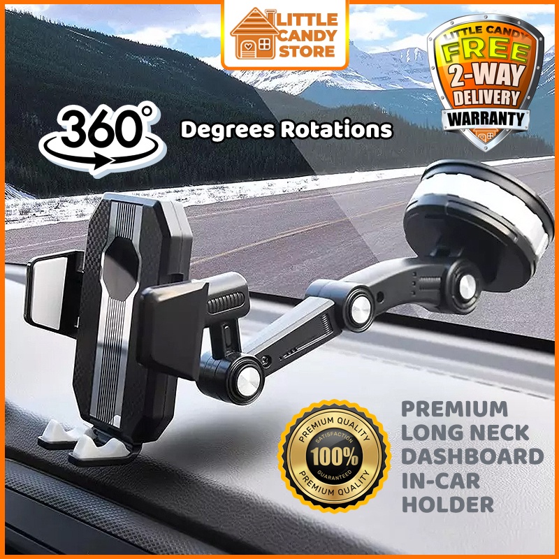 Universal 360° Long Neck Car Mount Phone Holder Mobile Phone Stand with Silicon Sucker CZ031 ...