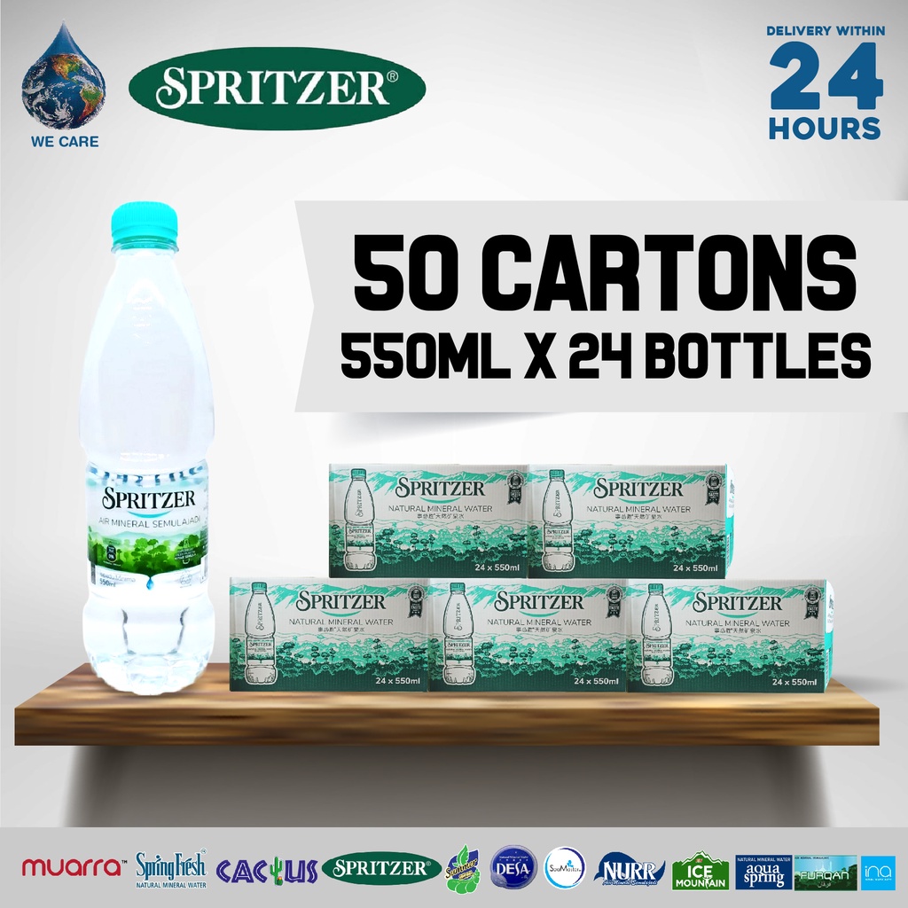 SPRITZER Mineral Water (550ml x 24 Bottles x 50 Cartons) | Shopee Malaysia
