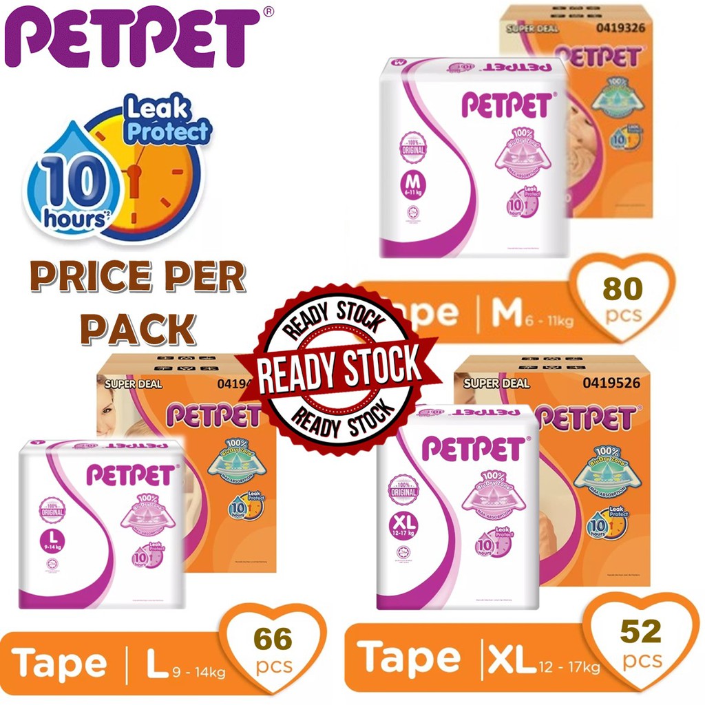 (Mix and Match) Petpet Super Deal S80/M80/L60/XL52 | Shopee Malaysia