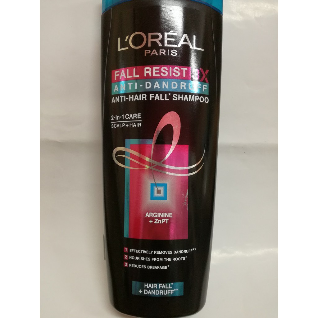 Loreal fall resist 3X anti-hair fall + anti-dandruff Shampoo 330ml ...