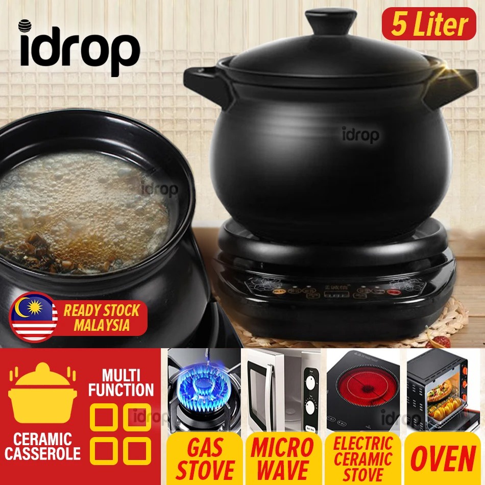 idropmy [ 5L ] Multifunction Electric Ceramic Health Pot / Periuk ...