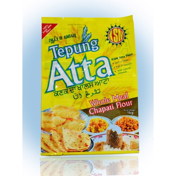 Tepung Atta Cap KSM 1Kg - Whole Meal Chapati Atta Flour Wheat | Shopee ...