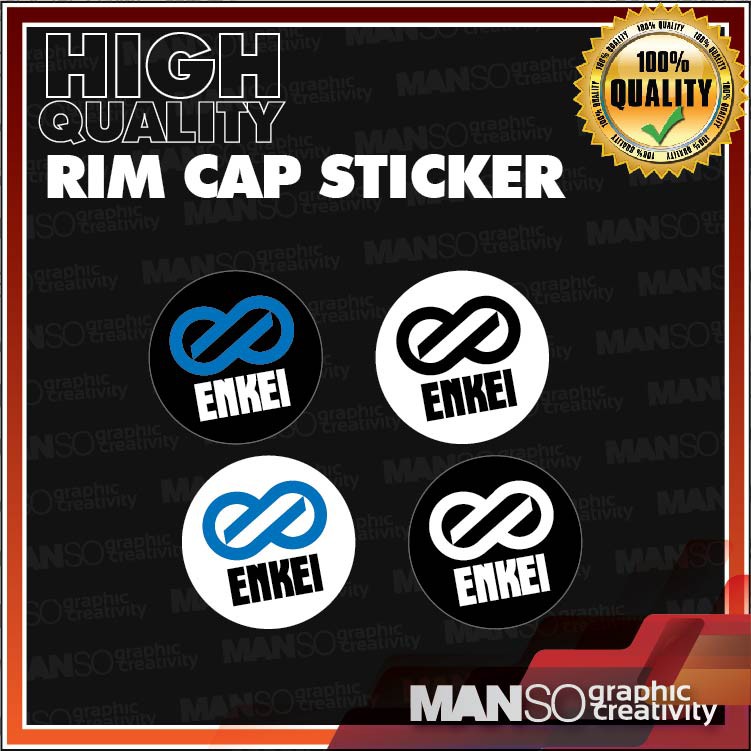 Enkei Rim Cap Sticker (Copy Ori) JDM Sport Rim Replace Sticker | Shopee ...