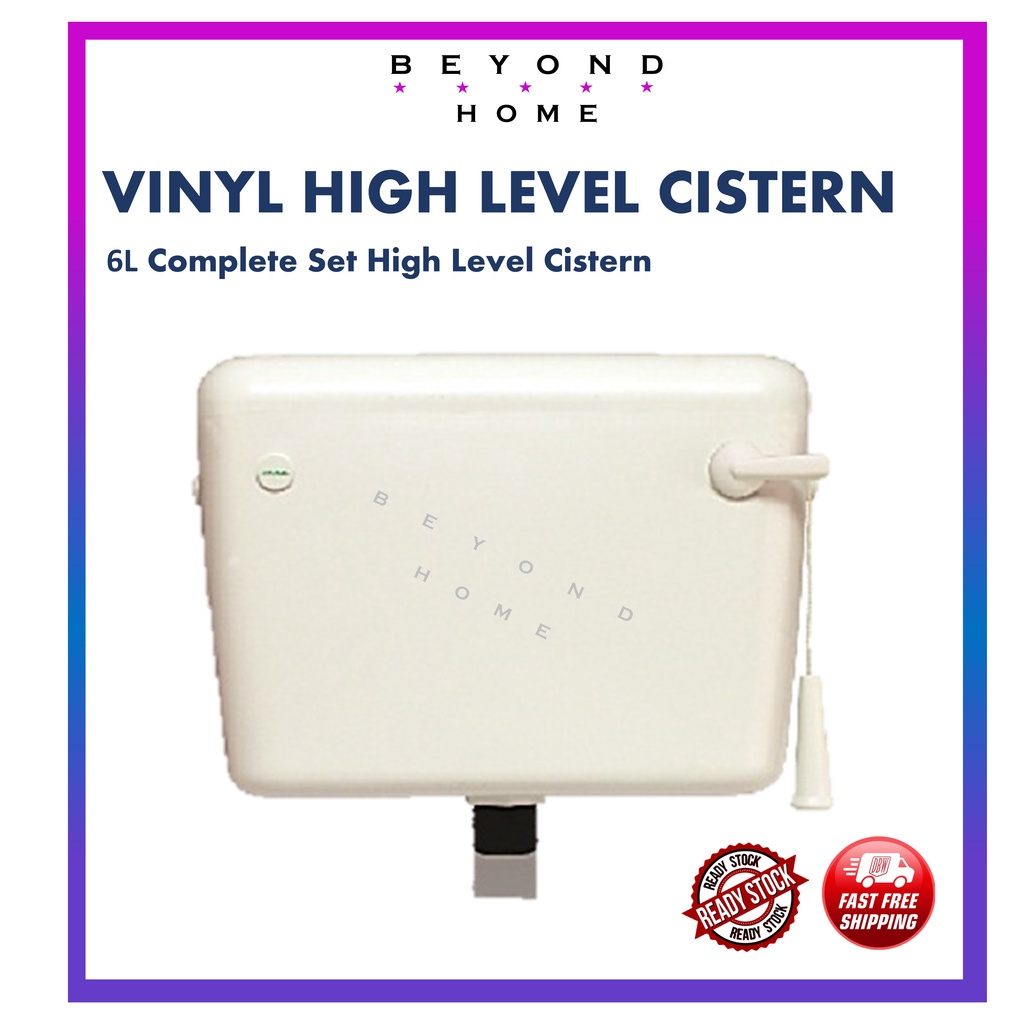 Vinyl 6 Liter Eco Series High Level Lift Up Valve Pvc Plastic Cistern ...