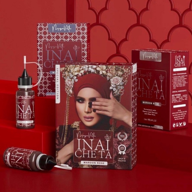 INAI CHETA MAROON ROSE & RED VELVET 💯ORIGINAL SAH SOLAT | Shopee Malaysia