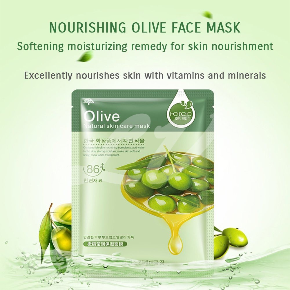 Rorec Hchana Natural Plant Essence Facial Mask Sheet Mask Masker Muka ...