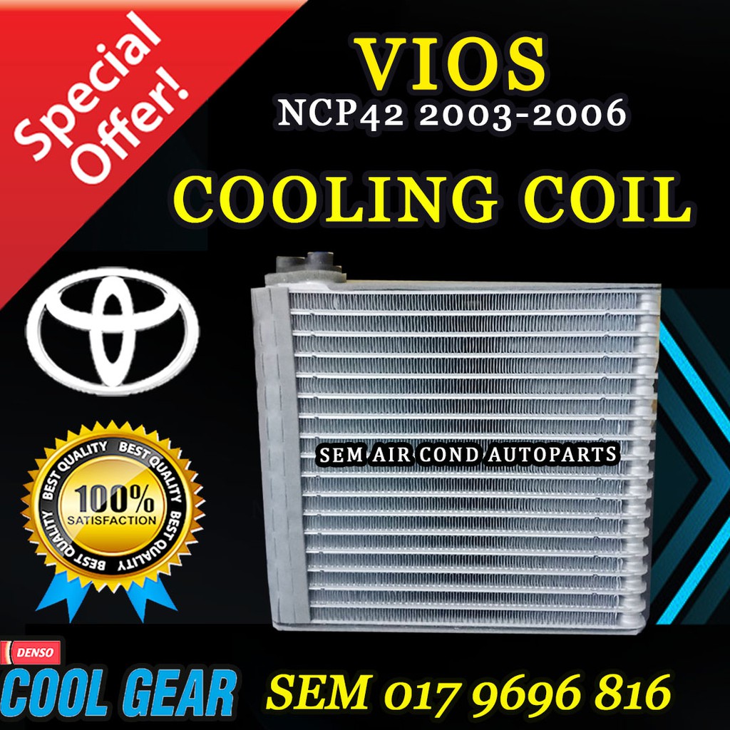 TOYOTA VIOS NCP42 OLD MODEL 2003-2006 YEAR COOL GEAR COOLING COIL ...