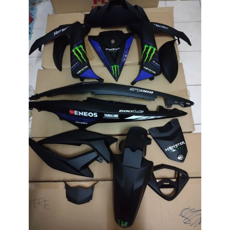 coverset scooter ego lc / ego LC Fi monster mattblack | Shopee Malaysia