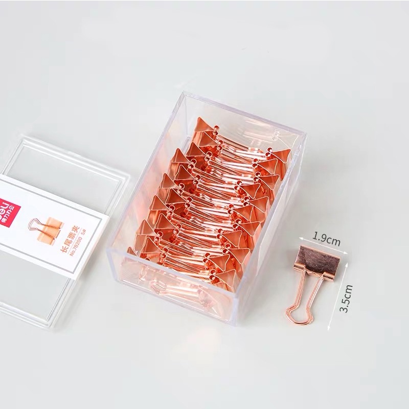 Deli. 160 Pcs Rose Gold Paper Clips School/Office Supplies ...