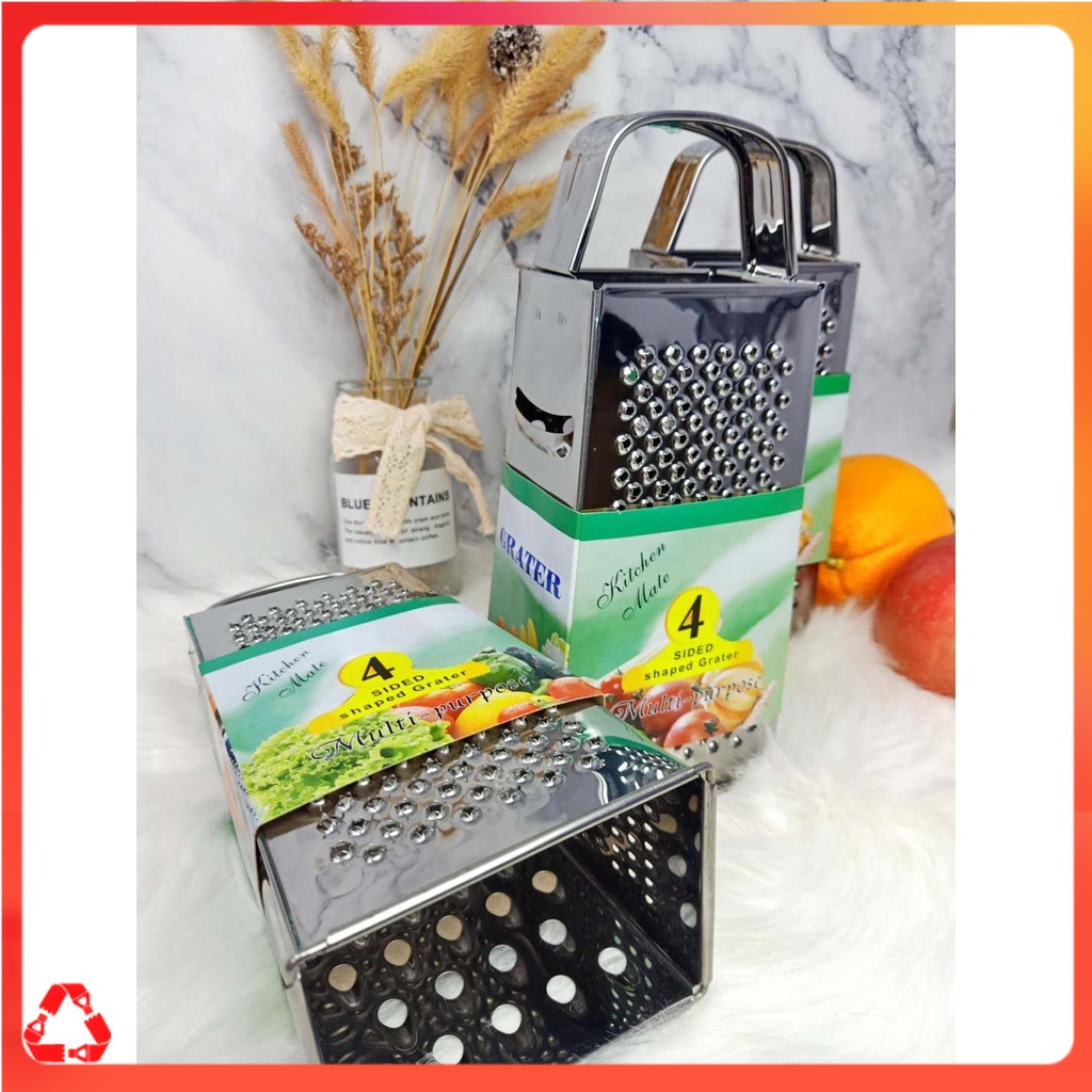 🔥Ship To 24 Jam🔥 IS4 Stainless Steel 4-Way Grater with Sturdy Handle ...