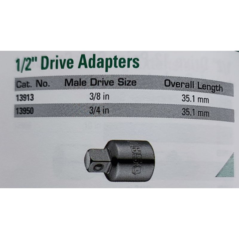 SATA Adapter Socket 1/4", 3/8", 1/2", 3/4"DR(11913, 12913, 12914, 12930 ...