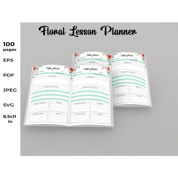 Teacher Lesson Plan Floral Design PDF Printable Planner | Shopee Malaysia