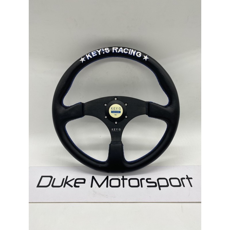 key racing steering wheel 14 inch leather universal clear stock ...