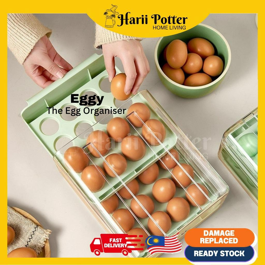 Egg Storage Stackable Drawer Tray Bekas Tempat Letak Telur Rak Telur Bertingkat Aesthetic Egg ...