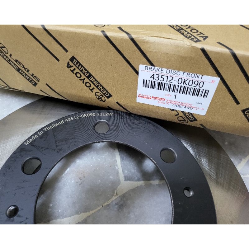 HILUX FORTUNER REVO KUN26 GUN125 GUN126 FRONT DISC ROTOR 43512-0K090 ...