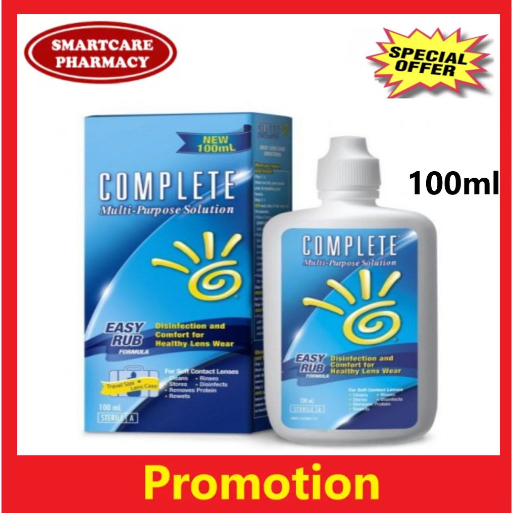 Complete Multi Purpose Solution Contact Lens Solution 100ml | Shopee ...