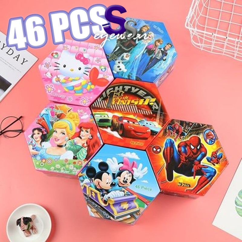 46 pcs Hexagon color pencil Stationary Crayon Pencil Color Drawing ...