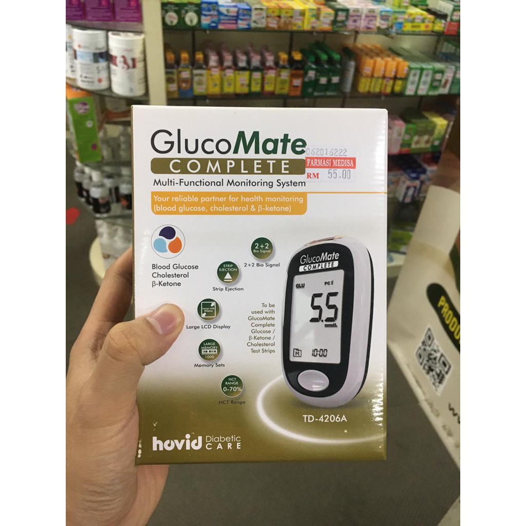 Alat Cek Gula Dalam Darah GlucoMate Complete Monitoring System Blood ...