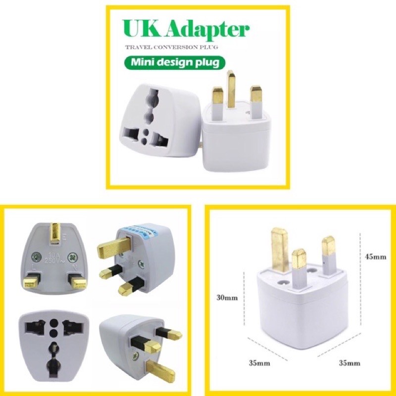 🔥Ready Stock🔥UK 3 PIN Universal Travel Socket Adapter 英规转接头 | Shopee ...