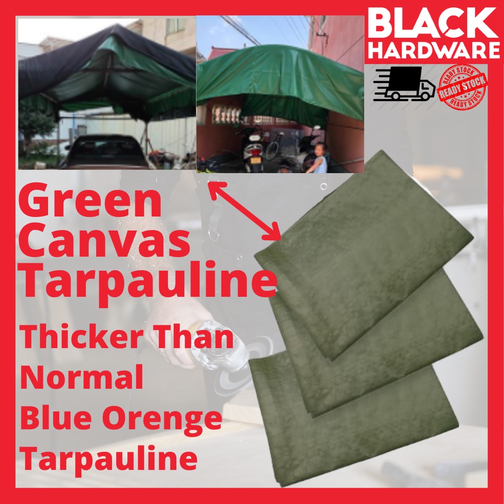 BLACK HARDWARE Flysheet Outdoor Canvas Ground Sheet Khemah Kedai Jualan ...