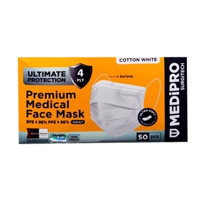 MEDIPRO 3PLY & 4PLY SURGITECH Premium Ultra Soft Medical Face Mask ...